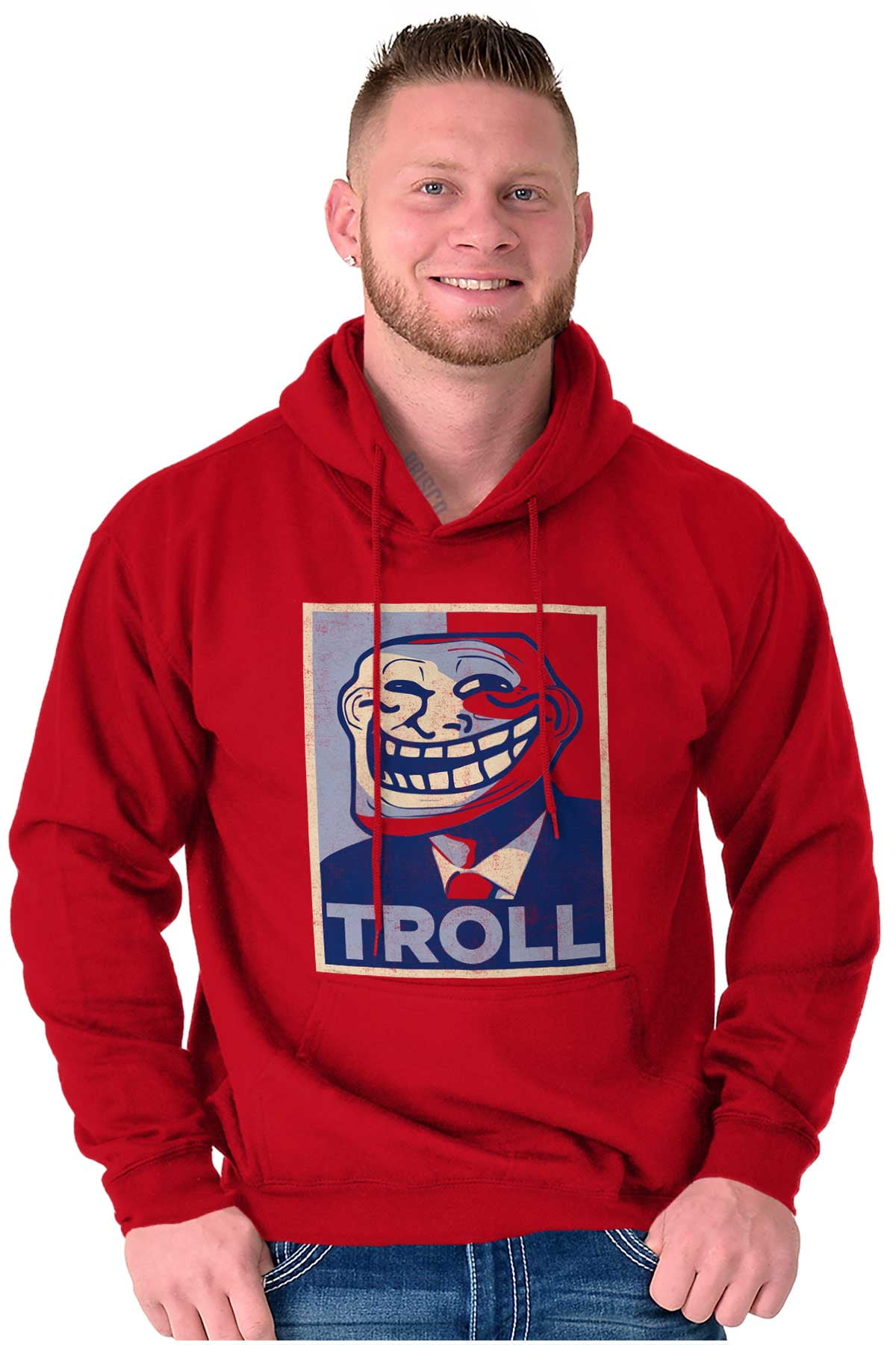 Troll Face Meme Big Smiley Internet Hoodie Sweatshirt Women Men Brisco ...