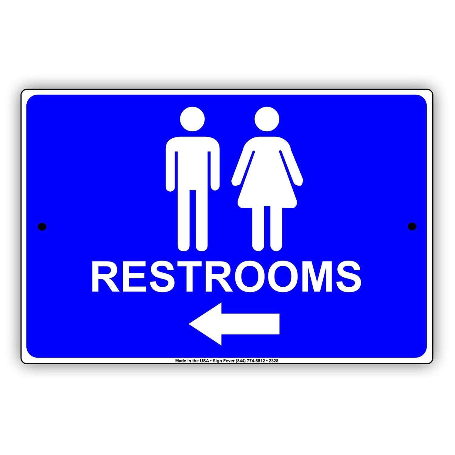 Restrooms With Graphic Arrow Way Direction Pointer Men Women Alert ...