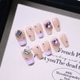New handmade wearing nail advanced sense French manicure patch finished ...