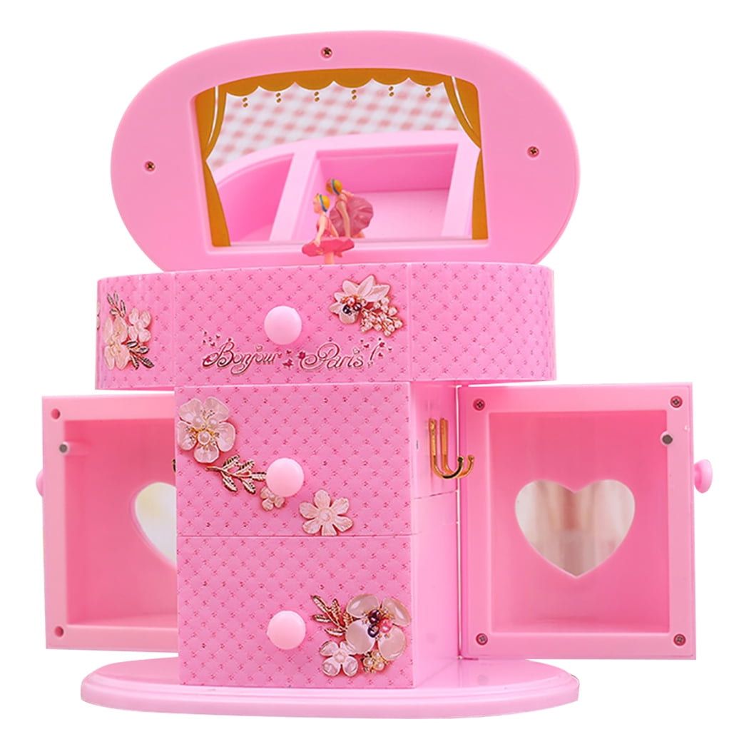 Click here for Bangcool Girls Music Jewelry Box 2-Layer Pullout D... prices