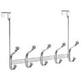 iDesign York Lyra Over-the-Door 5-Hook Rack, Chrome Silver - Walmart.com