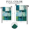 Abstract Modern Art Garden Flag 12x18 Inch Watercolor Green Geometric ...