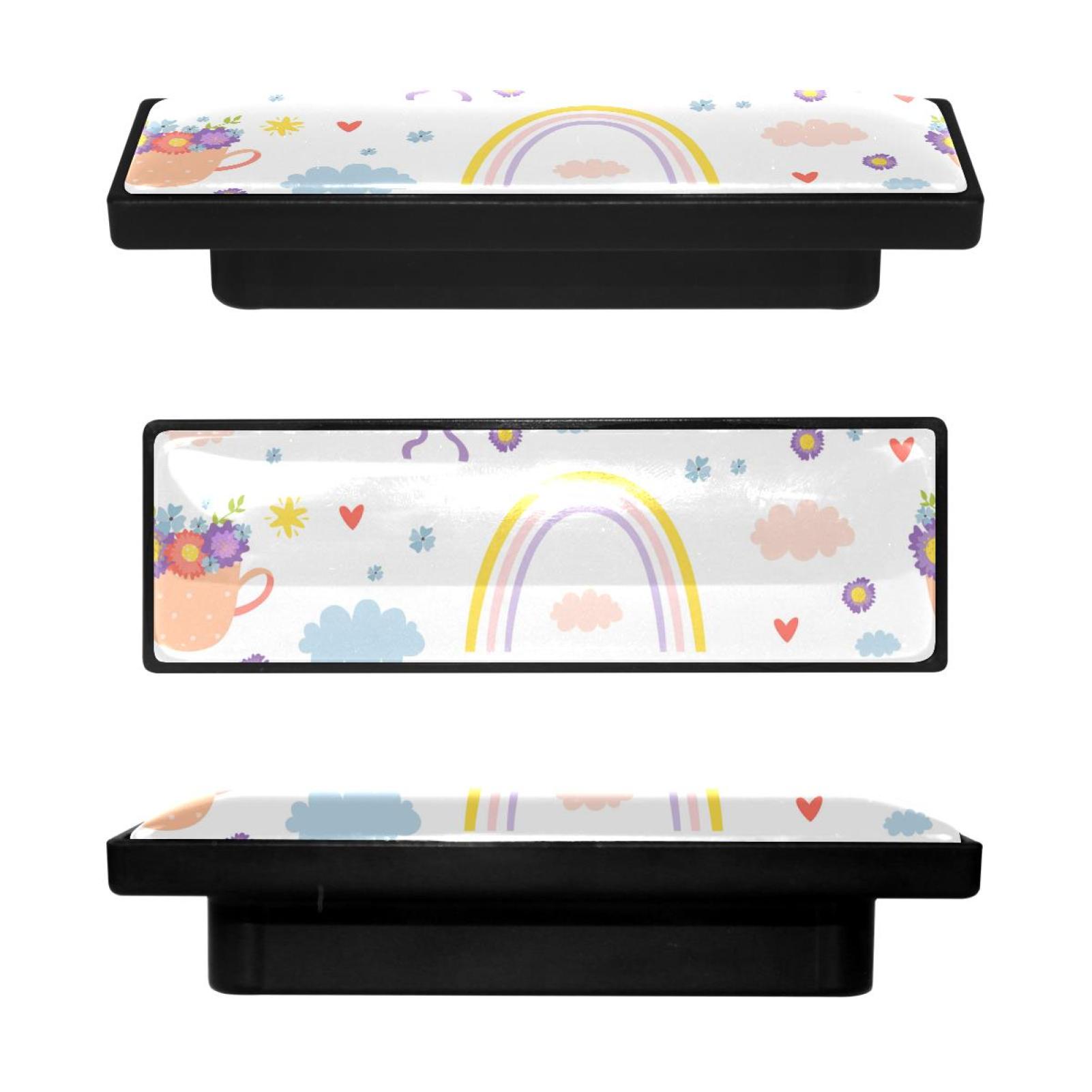 4 Pcs Rectangle Cabinet Handle Cupboard Knob Drawer Pulls Handle ...