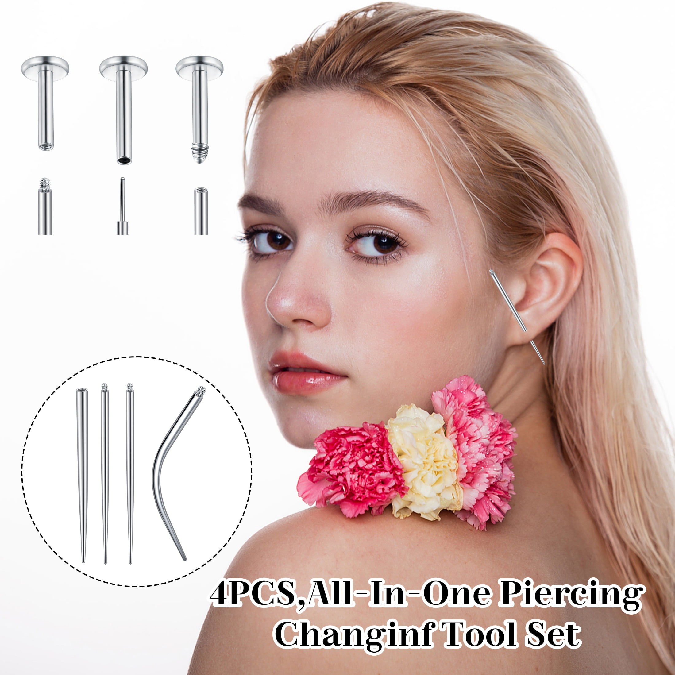 Piercing Grabber Tool 20X Body Piercing Kit Professional Tool Kit Ear ...