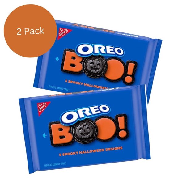 OREO Orange Creme Chocolate Halloween Sandwich Cookies, 30 Snack Packs ...