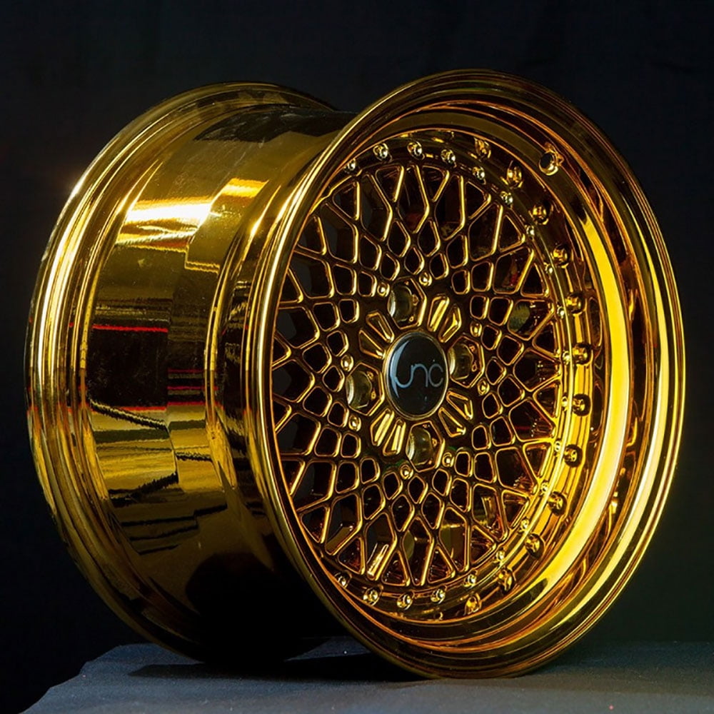 For 15x8.25 inch (1 Single Wheel Only) JNC Wheels - 15" JNC045 Gold ...