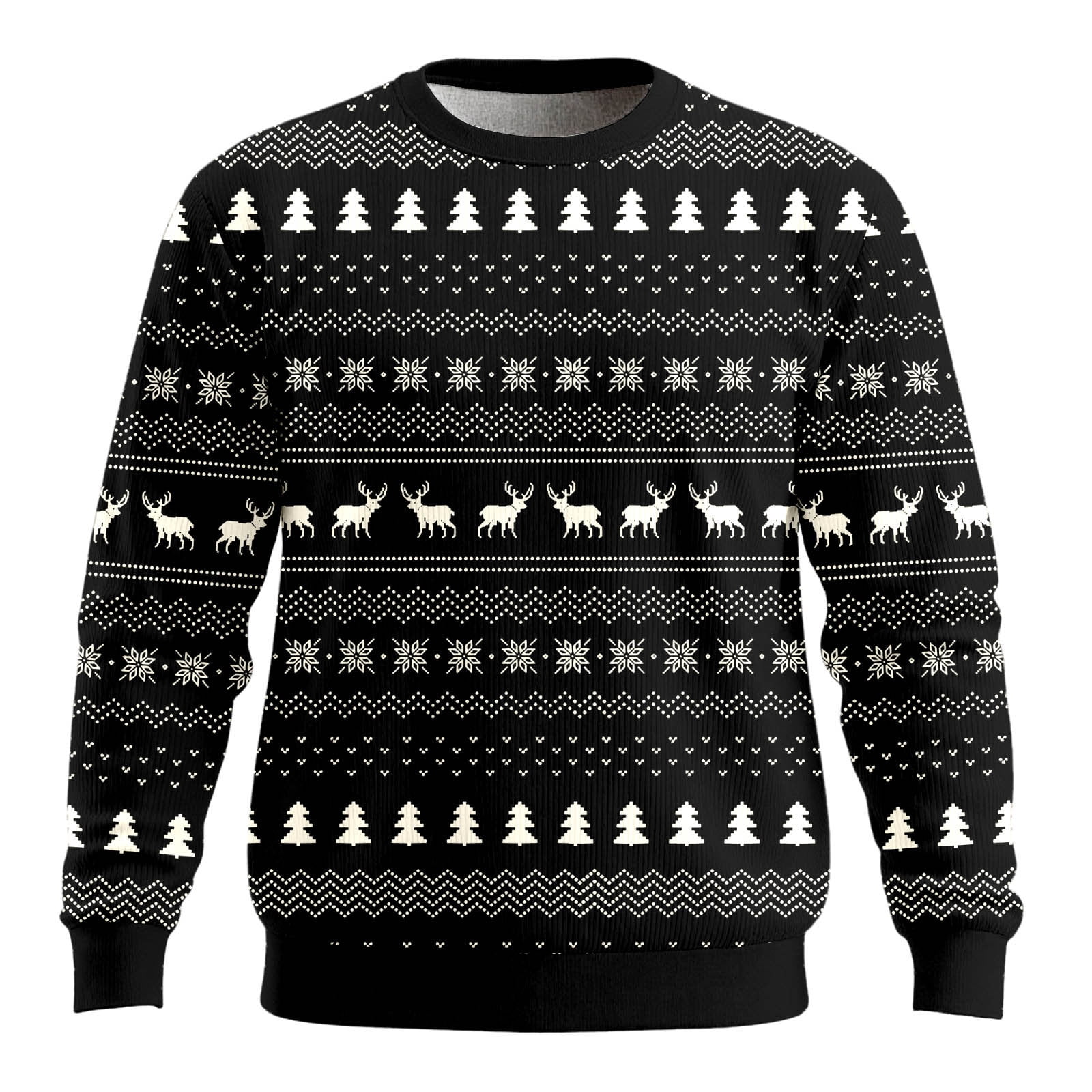 Click here for Daznico Christmas Decorations mens Ribbed Knit Cre... prices