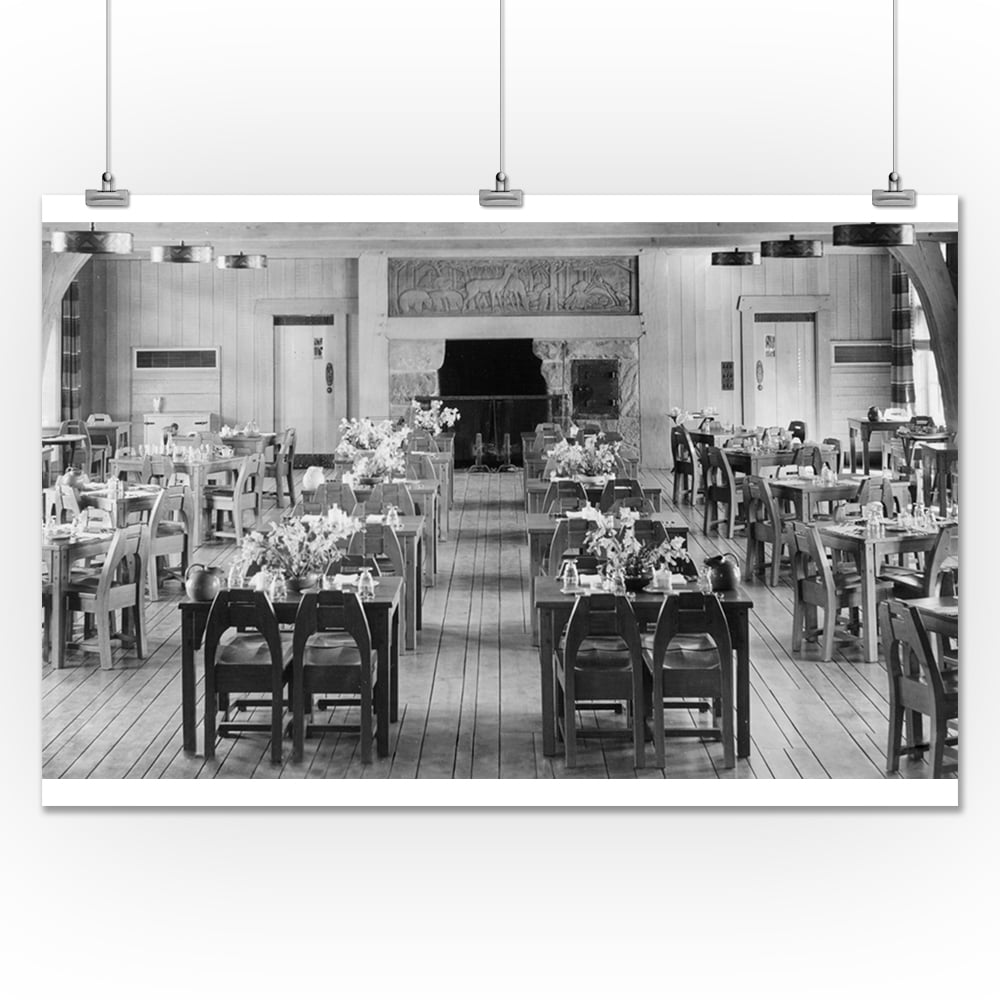 Timberline Lodge Main Dining Room Mt. Hood Photograph (24x36 Giclee ...