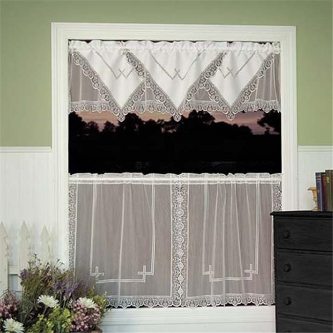 Heritage Lace Prelude 60-Inch Wide by 16-Inch Drop Valance, Ecru ...