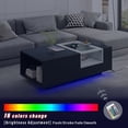 Churanty LED Coffee Table with Storage, Modern Center Table with LED ...