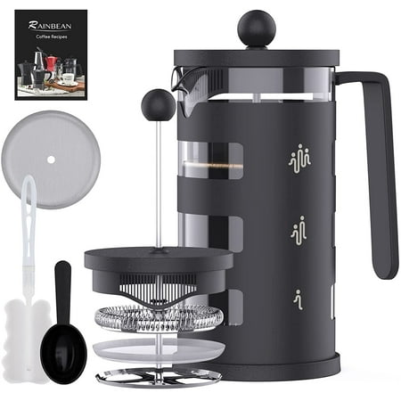 Mini French Press for 12/34oz Small French Press Coffee Maker with 4 ...