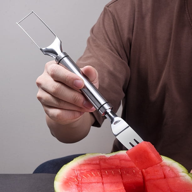 Lutabuo 2-in-1 Watermelon Cutter Stainless Steel Watermelon Dicer Knife ...