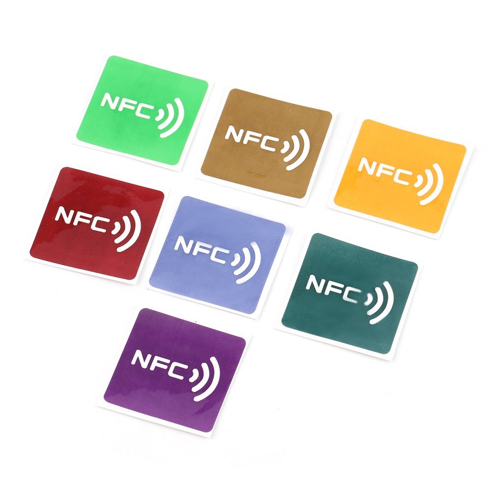 7pcs Multicolor Square NFC Tags Stickers Lables For NFC enabled Device 7pcs-multicolor-square-nfc-tags-stickers-lables-for-nfc-enabled-device