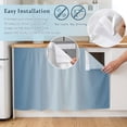 Cabinet Curtains for Shelves, Blue Ombre Under Sink Cabinet Curtain ...