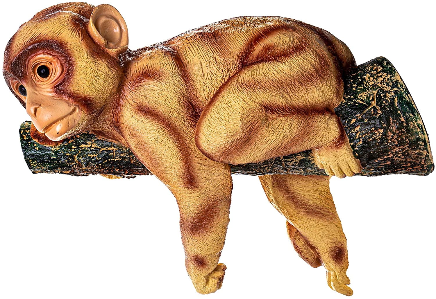 TIED RIBBONS Monkey Hanging on Tree Garden Decoration Statue Showpiece ...