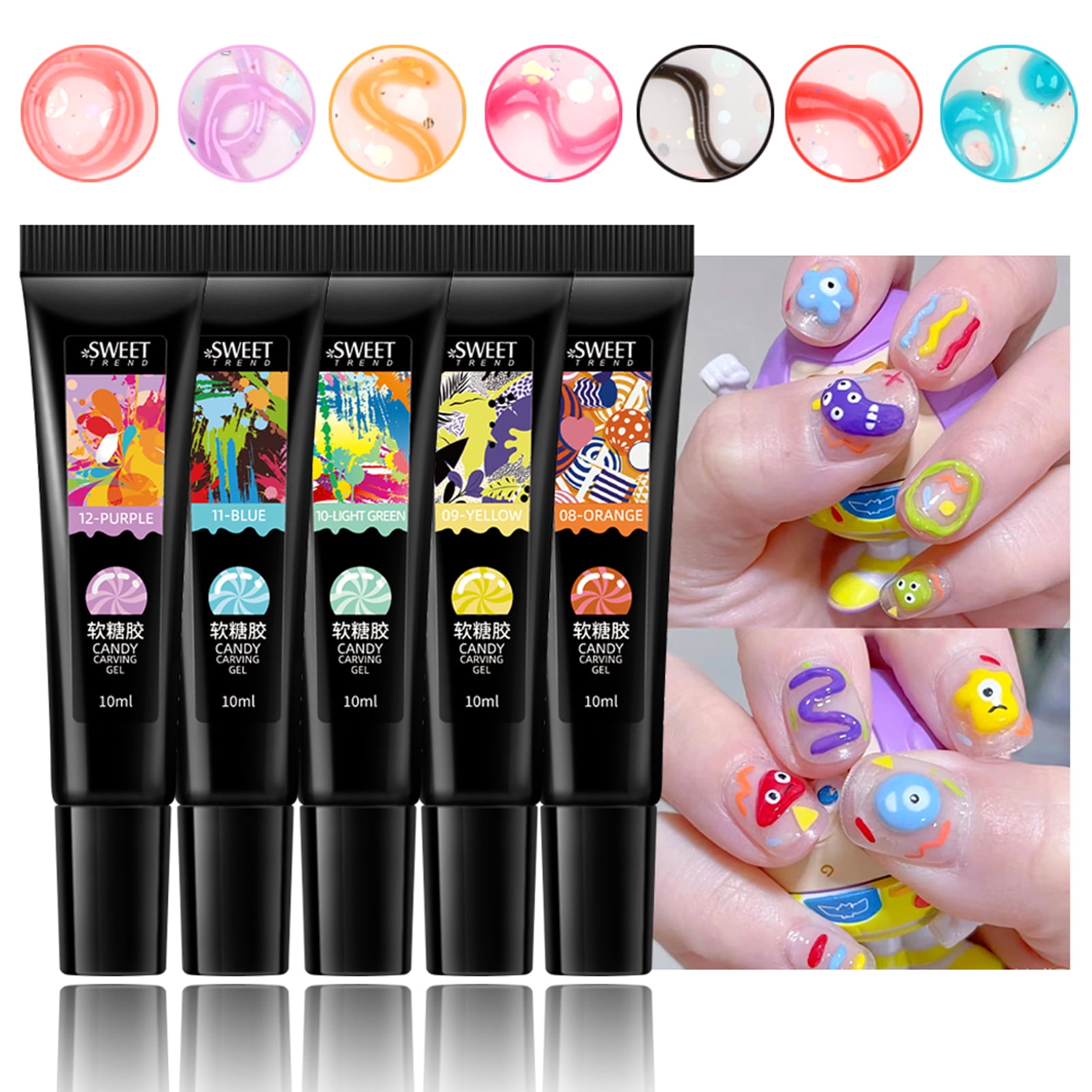 Kripyery 10ml Nail Drawing Glue Safe Ingredients Bright Color Stunning ...