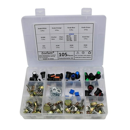 Potentiometer Kit, 1K ohm-100K ohm Multiturn Trimmer Potentiometer ...