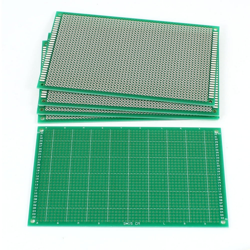 Unique Bargains 5pcs 9cm x 15cm One Side Universal Prototype Paper PCB ...