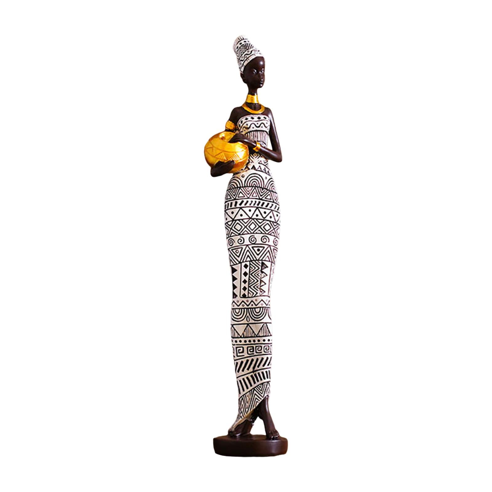 Women Figure Statue Tribal Lady Sculpture Modern Home Decor African ...