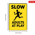 8x12 Inch Metal Wall Art, Vintage Yellow Traffic Style Sign Adults At ...