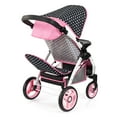 Bayer Design Twin Dolls Stroller with Shoulder Bag, Pink and Black ...
