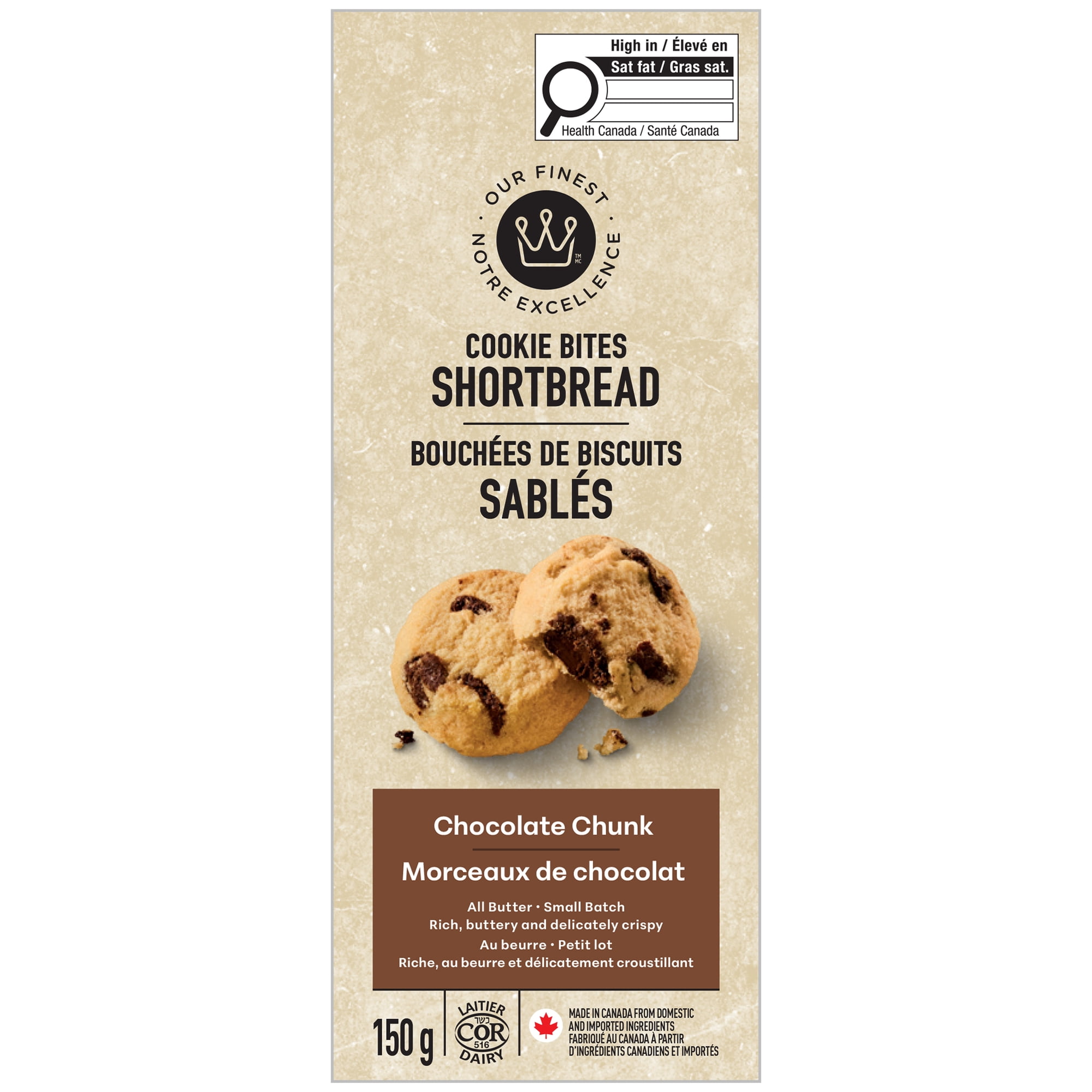 Click here for Our Finest Chocolate Chunk Shortbread Cookie Bites... prices