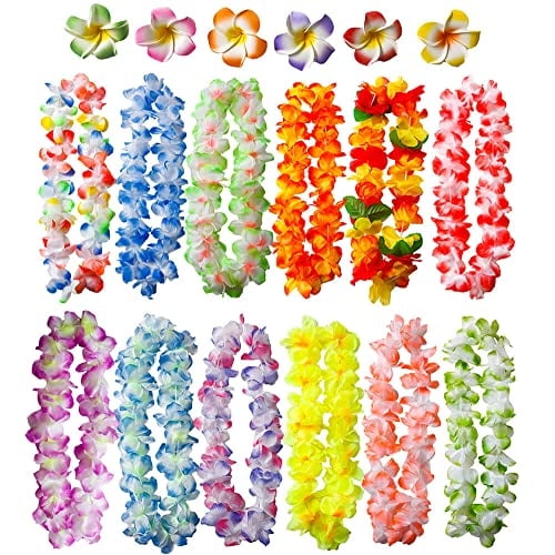 50 PCS Suave Hawaiano Leis Luau Decoraciones de Fiesta Tropical Favores ...
