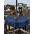 Blue Bamboos Round Outdoor Tablecloth with Umbrella Hole Natural ...