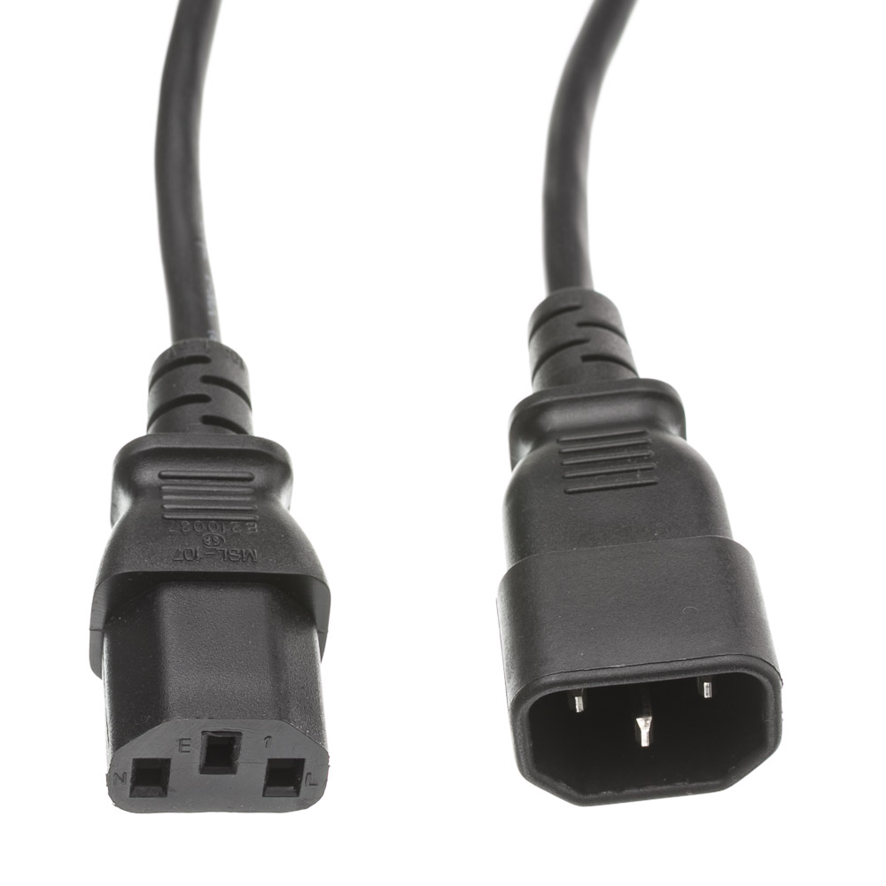 Cable Central LLC Computer / Monitor Power Extension Cord, Black, C13 ...