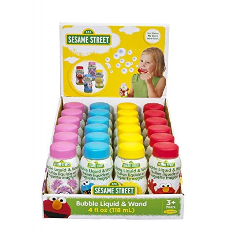 Little Kids Sesame Street 4-Ounce Bubbles Party Toy with Wand (Pack of ...
