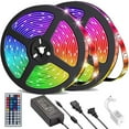 16ft LED Light Strip - 5M RGB 5050 Water-Resistant LED Strip Lights 44 ...
