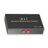 Kentek RJ45 2 Way Manual Data Switch Box Push Button Style Network I/O ...