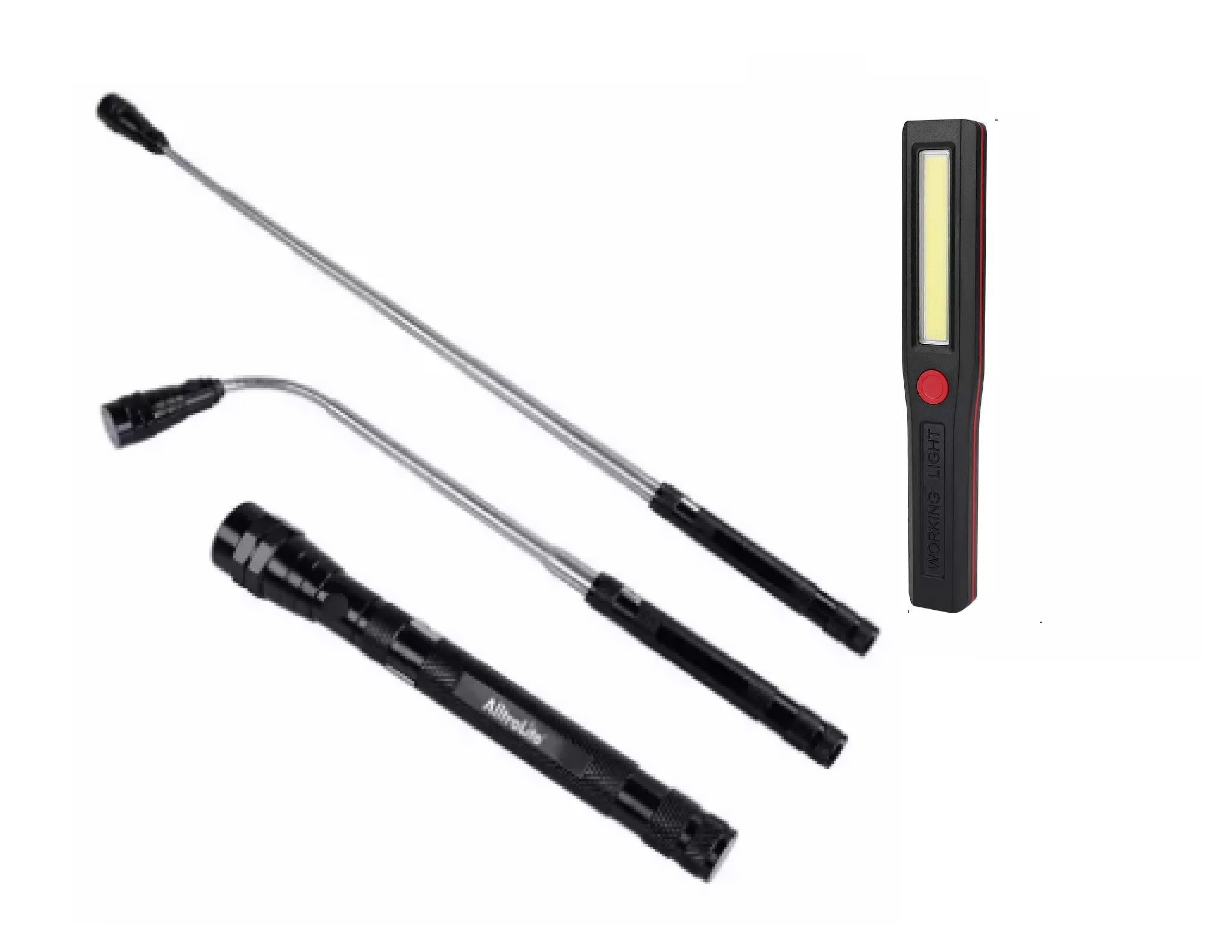 Flexible LED Flashlight, Magnetic Pickup Tool, Telescoping Flexible ...