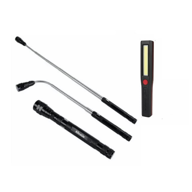 Flexible LED Flashlight, Magnetic Pickup Tool, Telescoping Flexible ...