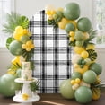 Buffalo Plaid Wedding Arch Backdrop Cover 6.6FT ,Spandex Fitte ...
