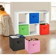 Foldable Storage Cube Bins - Pink - Pack of 6 - Walmart.com