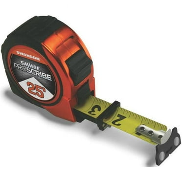 Swanson Tool Co Savage 25-Foot Steel Grip Line Magnetic Measuring Tape ...