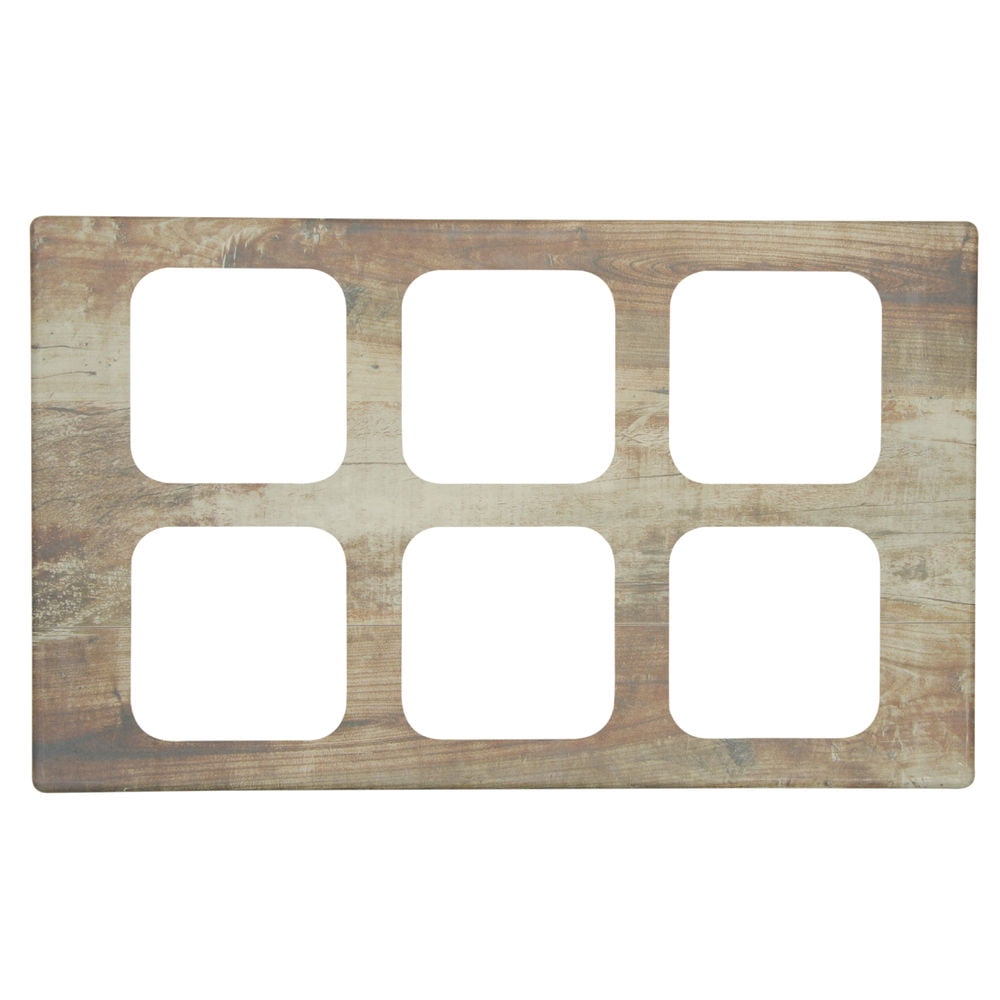 HUBERT® Cold Food Tile 1/6 Size Reclaimed Wood Melamine Cold Tile - 21 ...