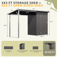 AECOJOY Outdoor Open-Sided Storage Shed, 3x5 Sheds & Outdoor Storage ...