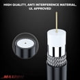 6 Coaxial Cable with 90° Angle Connector - 2 Feet/Black/5 Pack - Triple ...