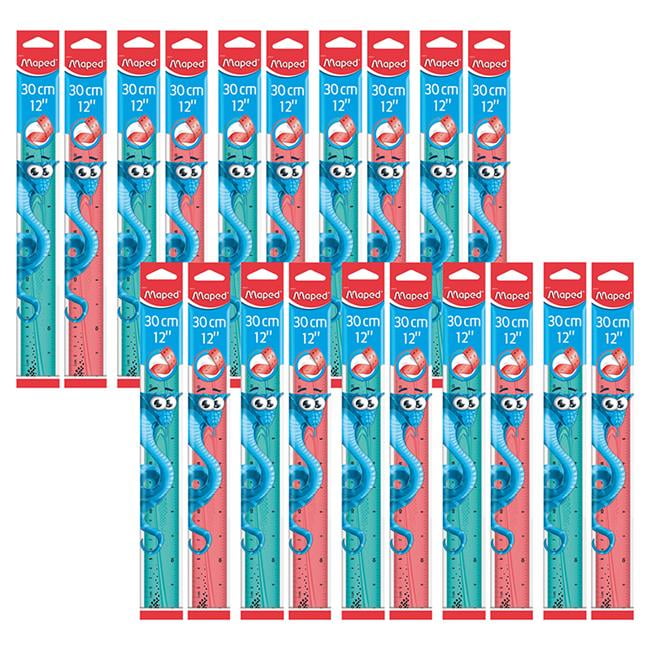 Maped Helix USA MAP279711-20 12 in. Twist Flex Ruler, Pack of 20 ...