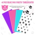 4 Pack Paw Print Plastic Tablecloths Disposable Rectangle Table Covers ...