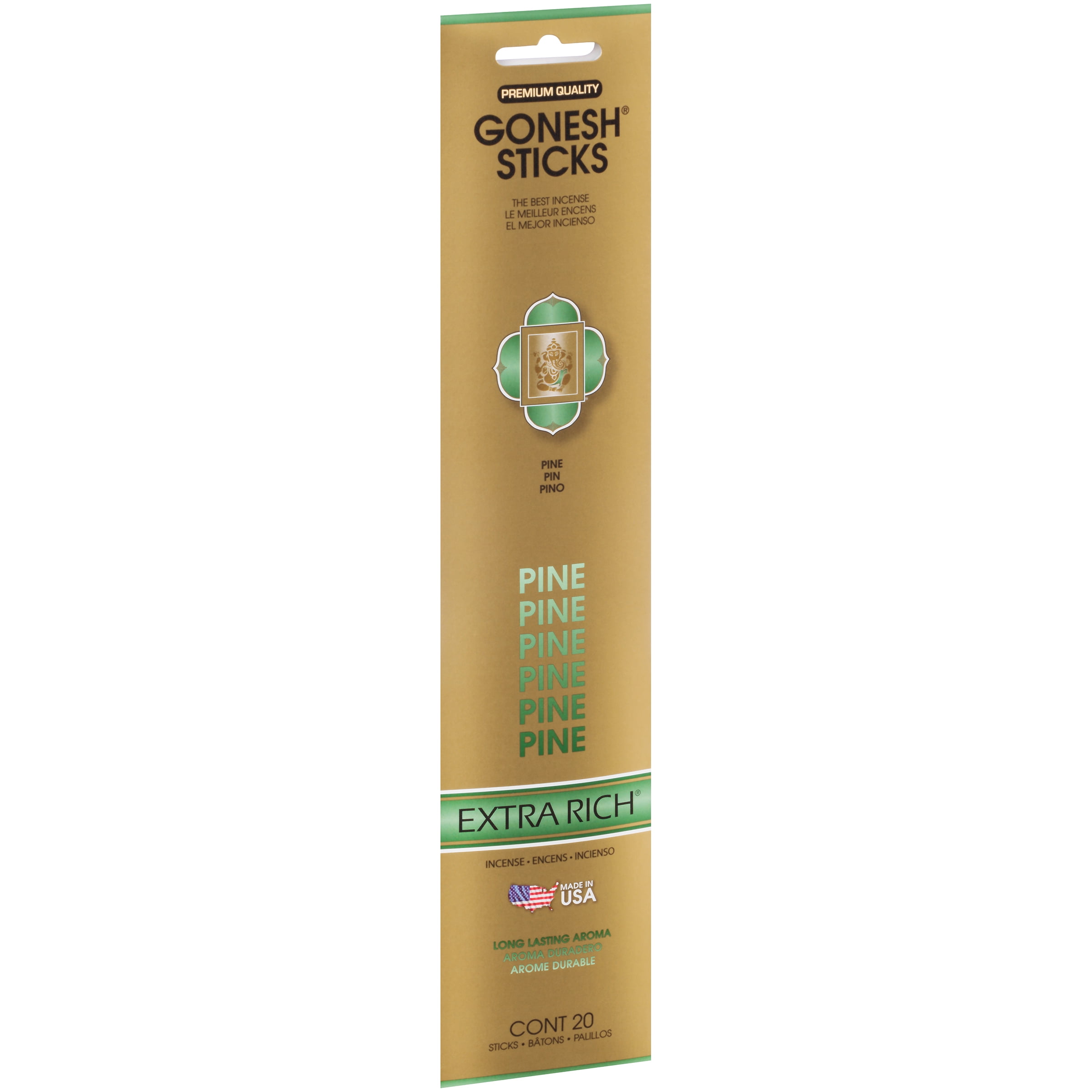 Gonesh® Extra Rich® Pine Incense Sticks 20 ct Pack - Walmart.com