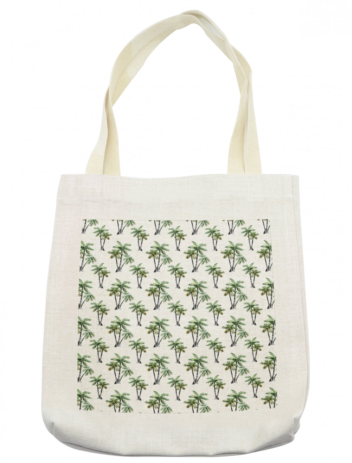 Tropical Tote Bag, Retro Tropic Jungle Theme with Green Hawaiian Palm ...