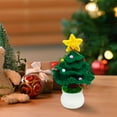 Twfbrm 6.3" Crochet Mini Christmas Tree Table Top Small Christmas Tree ...