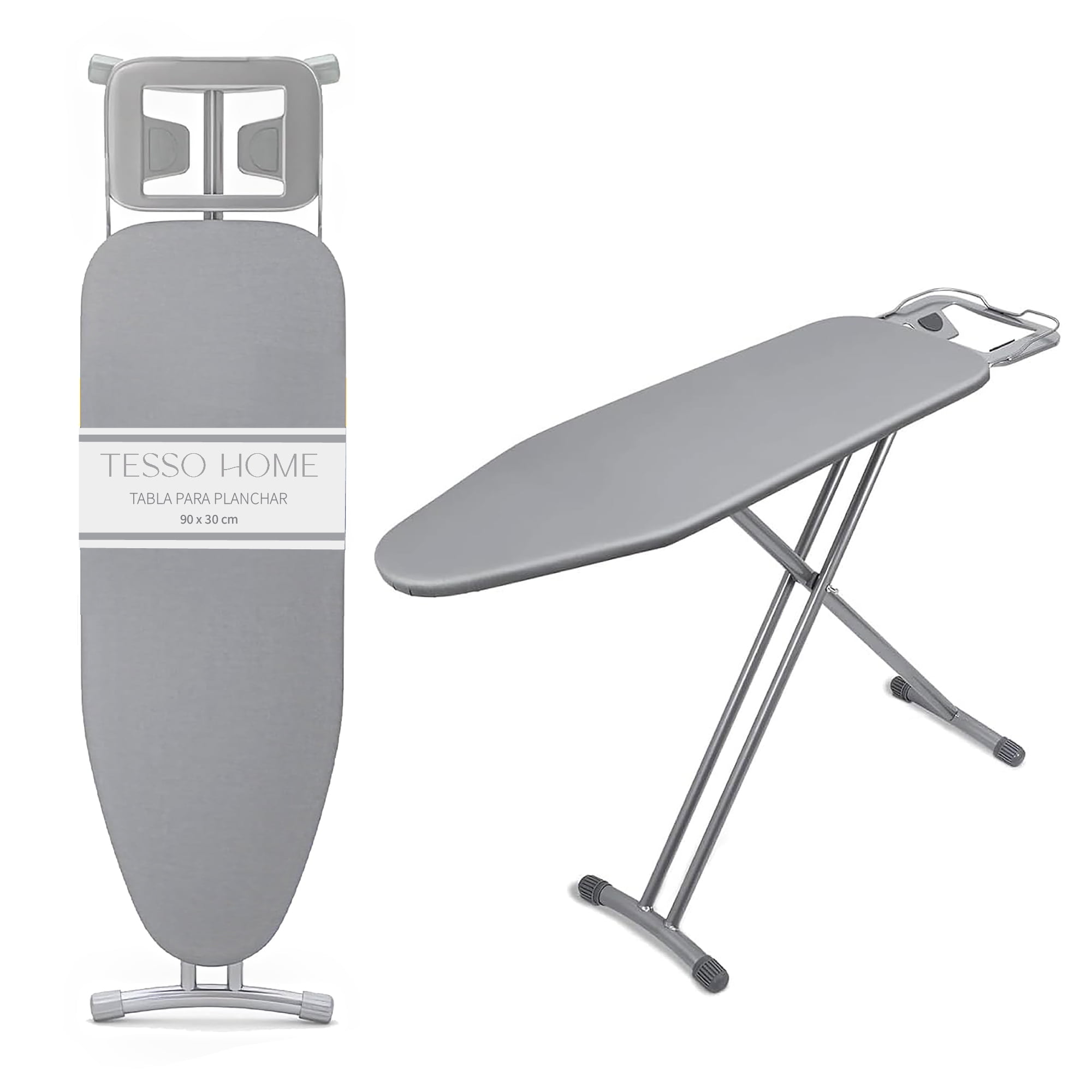 TESSO HOME Tabla de Planchar, Burro de Planchar Plegable 4 Capas de ...