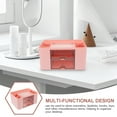Plastic Drawers Clear Desk Organizer Mini Table Top Pen Holder Storage ...