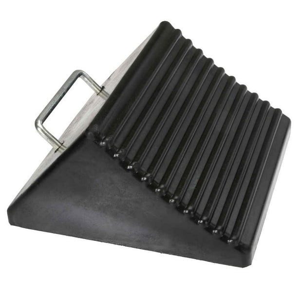 8" Rubber Wedge-Style Wide Wheel Chock - Walmart.com - Walmart.com