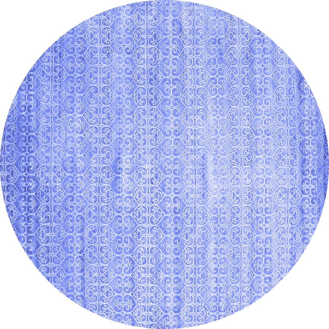Ahgly Company Indoor Round Abstract Blue Contemporary Area Rugs, 5 ...