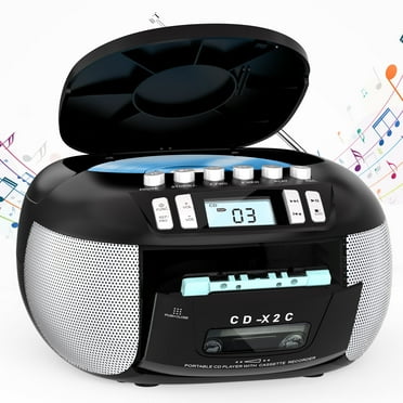 onn Portable FM Boombox with LED Lighting - Walmart.com